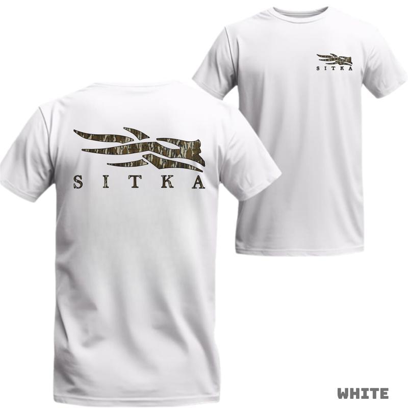 Sitka Camo Logo T-Shirt , Hunting Outdoor Gear , White Short - TikTok Shop