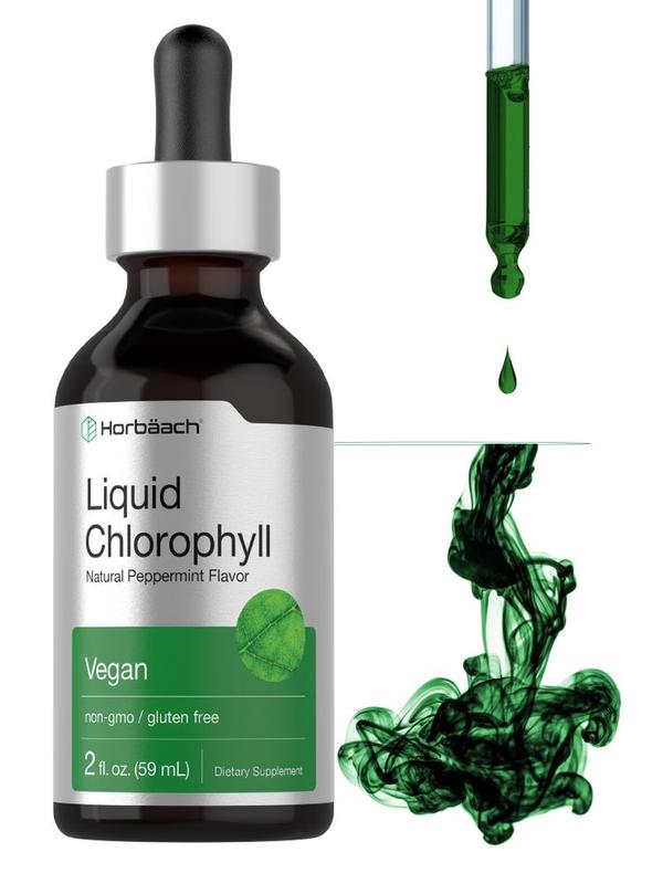 Horbäach Liquid Chlorophyll Drops | 2 oz | Vegan, Non-GMO, and Gluten ...