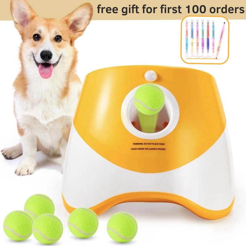 3 Mode Adjustable Pet Toy with Tennis Balls, Automatic Dog Ball ...