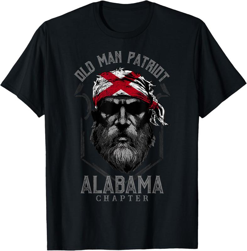 Alabama Old Man Patriot T-Shirt - TikTok Shop