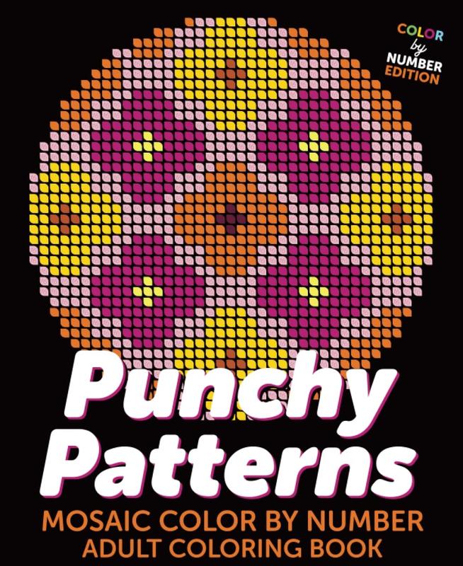 Punchy Patterns Coloring Book: Mosaic Color By Number - Adul - TikTok Shop