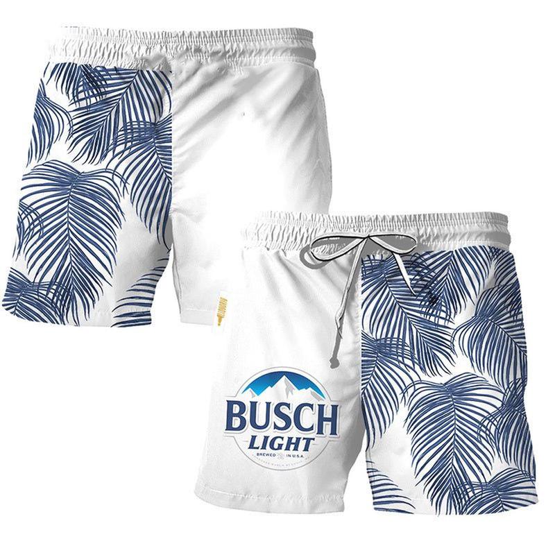 Busch Light Tropical Fern Swim Trunks, Hawaiian Shorts For Men - TikTok ...