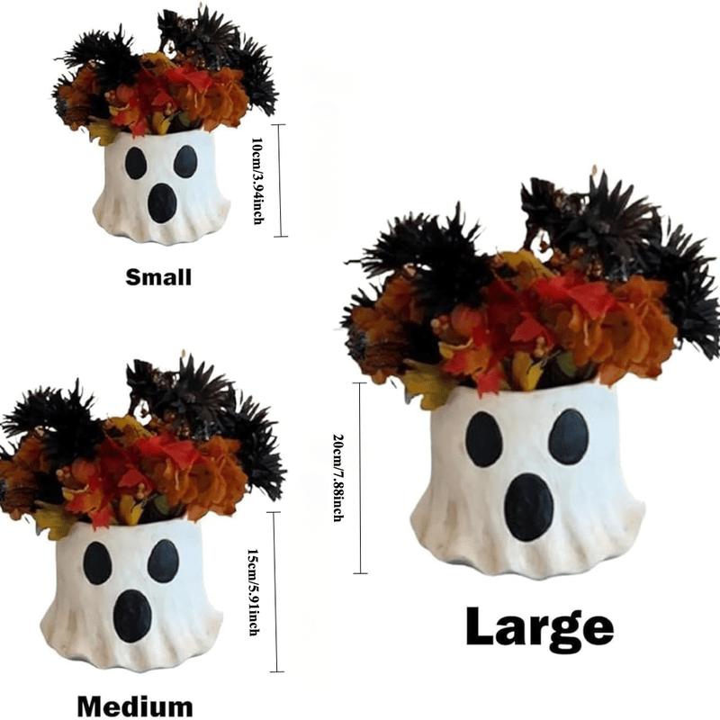 1Pc Resin Ghost Bucket Vase, Cute Virus Ghost Bucket, Christmas ...