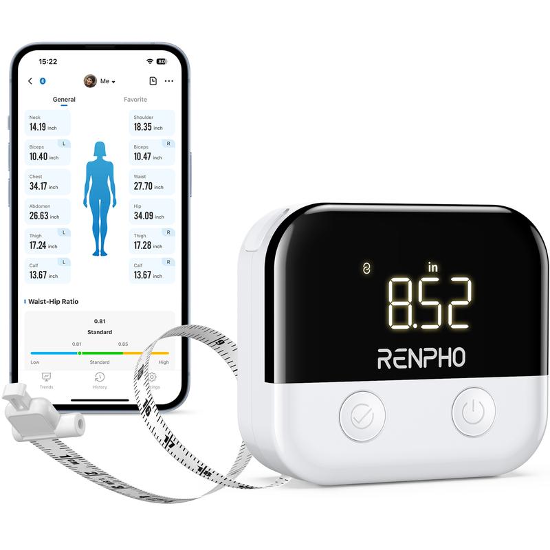 RENPHO Body Measuring Tape, Smart Tape Measure with Bluetoot - TikTok Shop