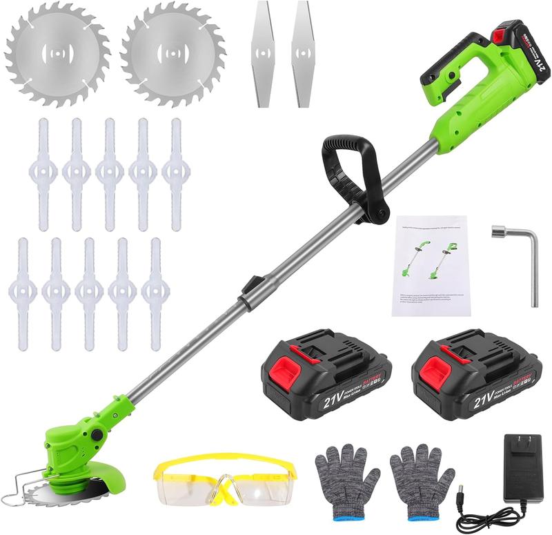 Electric Weed Wacker,21V Weed Cordless Eater Battery Powered,Brush ...