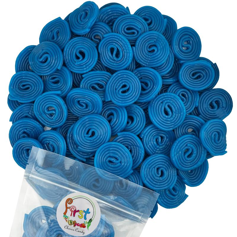 BLUE RASPBERRY WHEELS ROLLED LACES GUMMY CANDY 2 LB BAG - TikTok Shop