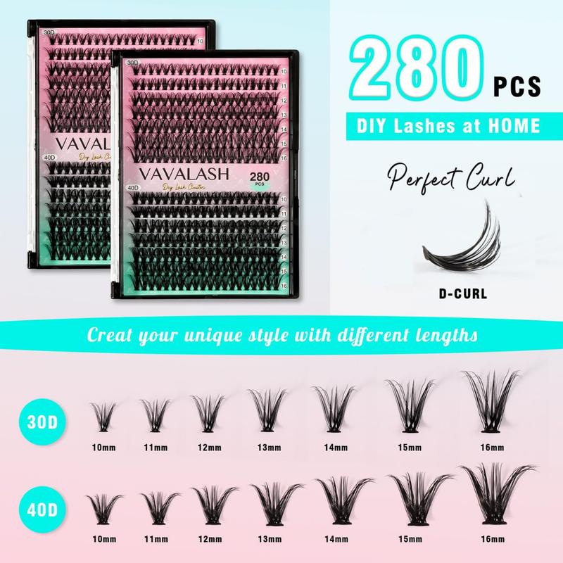 VAVA BEAUTY Misty Kit DIY Lash Extension Clusters, Springtok - TikTok Shop