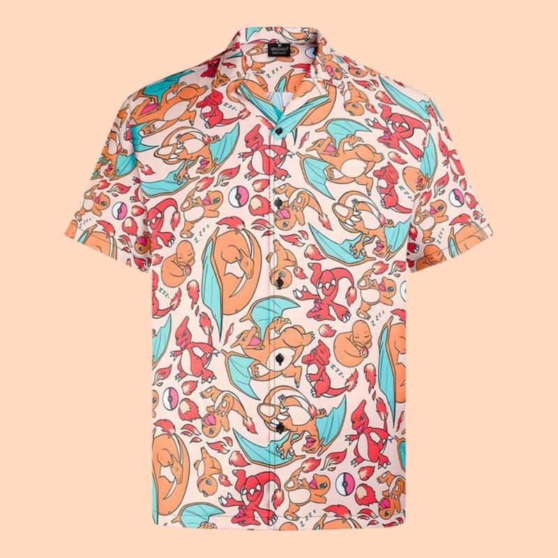 Charmander Charmeleon Charizard Hawaiian Shirt With Pokemon, - TikTok Shop