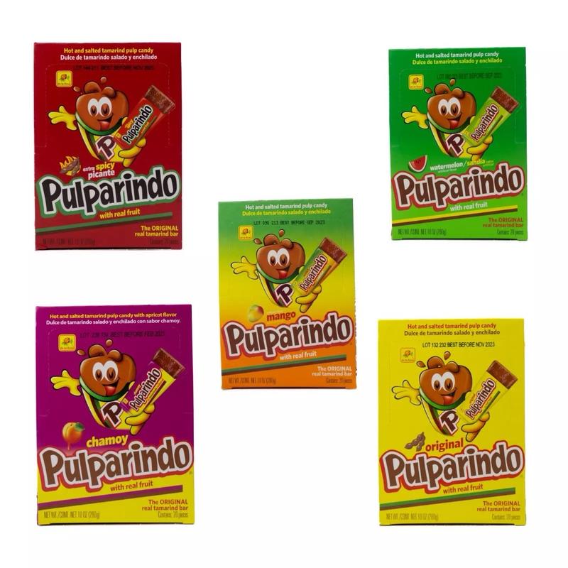 5 Pack Pulparindo Tamarind Candy - Hot and Salted Tamarind Pulp ...