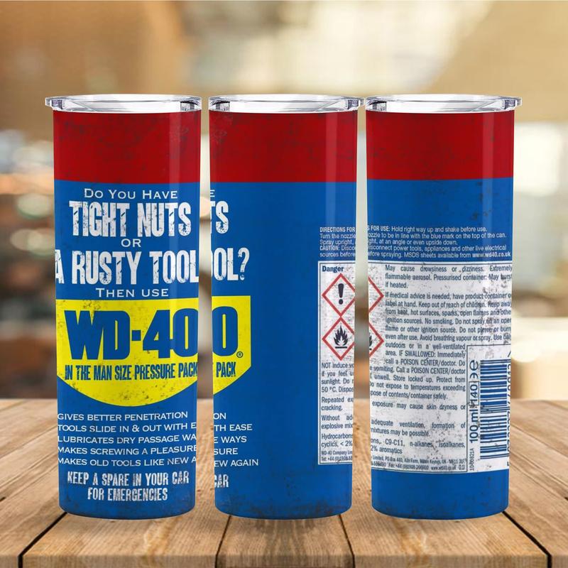 WD-40 Vintage Mechanics Tumbler 20oz, Funny Insulated Cup fo - TikTok Shop