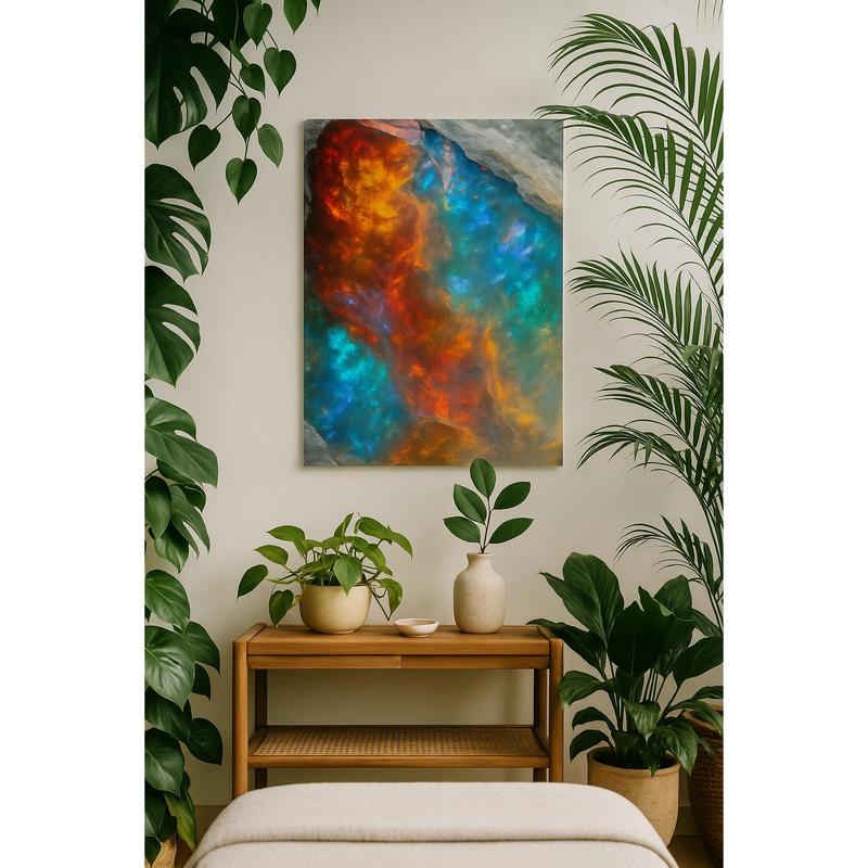 Celestial Ember Decor Raw Opal Gemstone Artwork Fine Art Feng Shui Fine ...