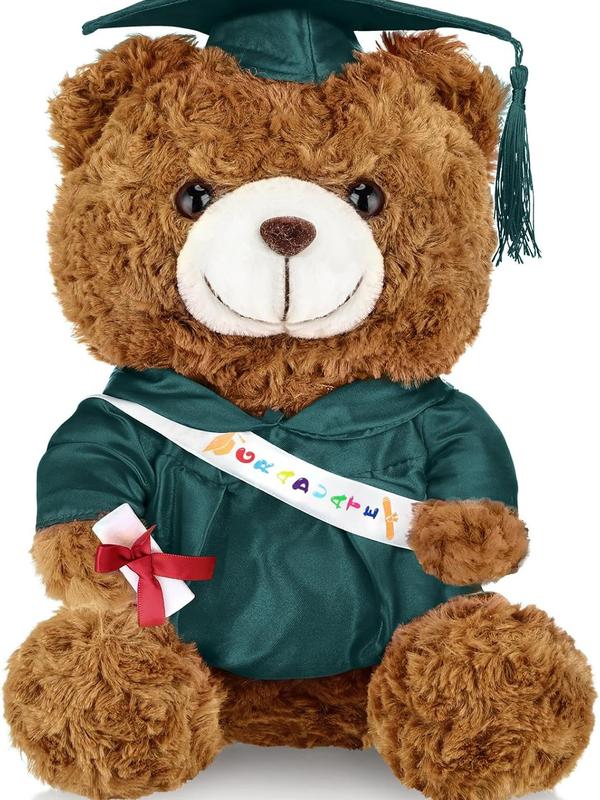 Graduation Bear Gifts Set Include Stuffed Animal Bear with Gown Cap ...