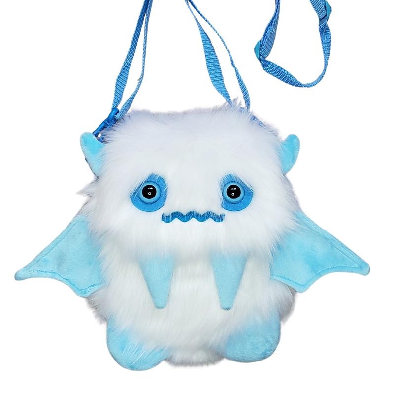 Cloudy the white and blue Floof Monster Friend BACKPACK/Messenger ...
