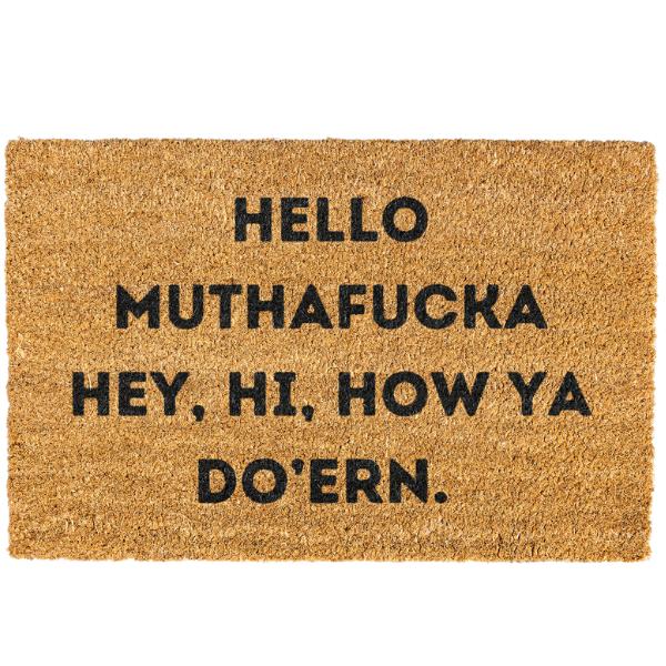Hello Mutha Door mat, Funny, Decorative Mat, Rude Doormat, Welcome ...