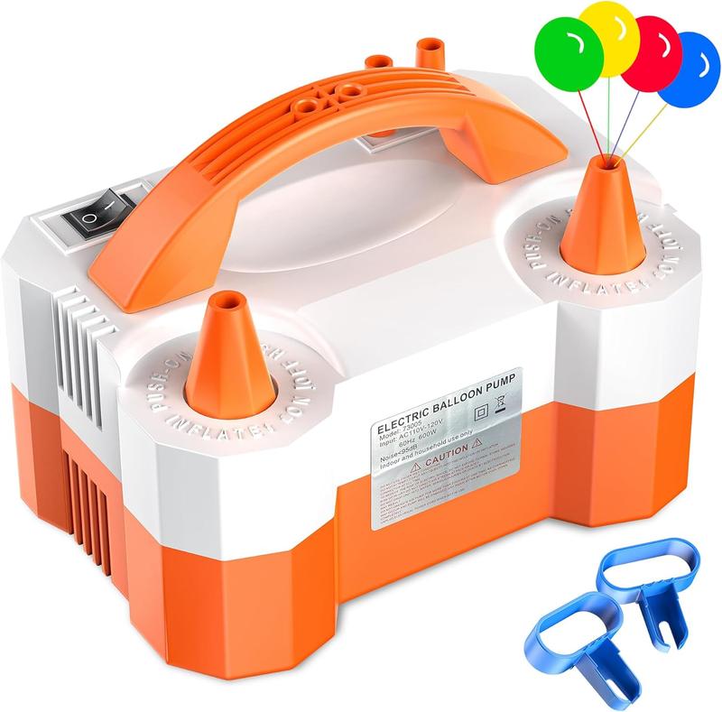 Electric Balloon Pump 110V 600W Portable Dual Nozzle Air Balloon ...
