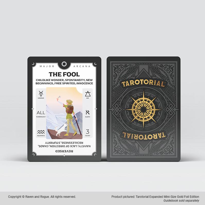 Tarotorial Expanded GOLD MINI Tarot Training Deck - Expanded - TikTok Shop