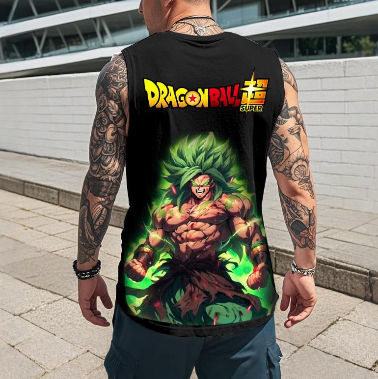 Dragon Ball Tank Top, Casual Anime Dragon Ball Printed GYM Tank ...
