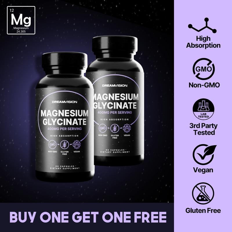 2x Magnesium Glycinate | 400mg Per Serving, High Absorption, Deeper ...