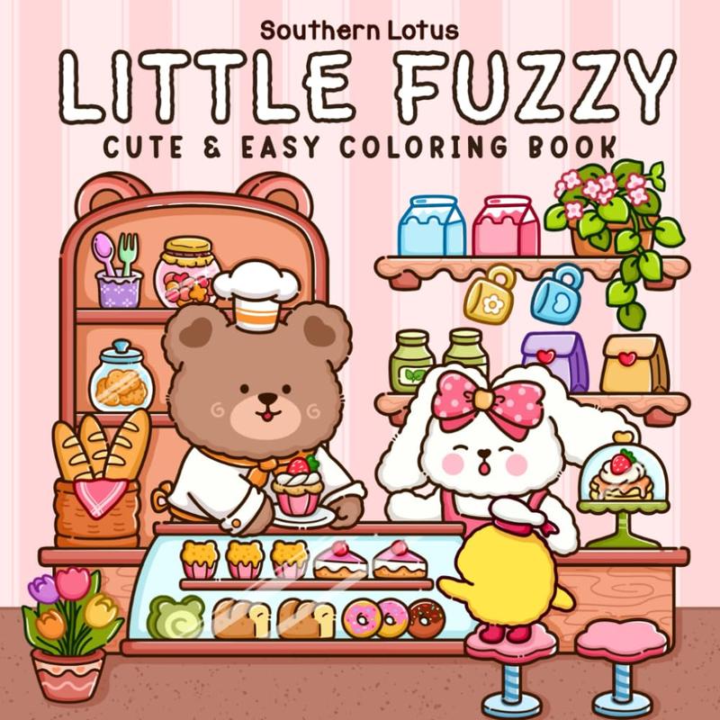 This Fuzzy Buddies coloring book is a wonderful way to destress, tap ...