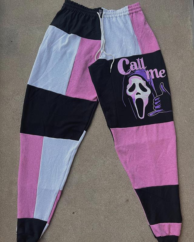 Active sports sweatpants - Pink sports sweatpants with personality ...