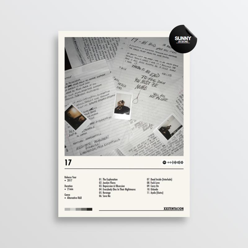XXXTENTACION - 17 Album Cover Poster - TikTok Shop
