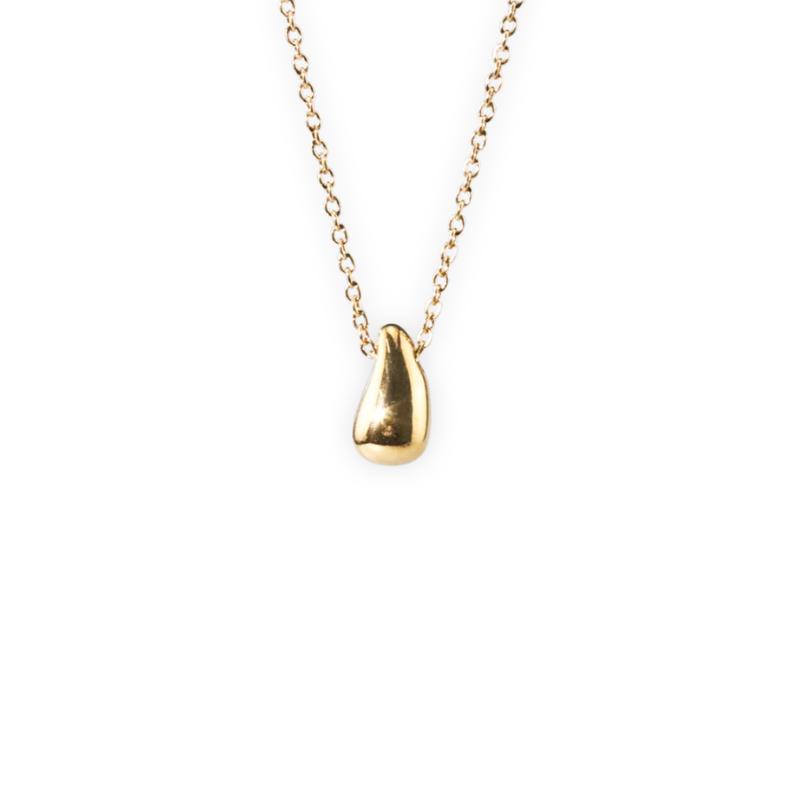 Meideya Golden Drip Necklace | 18K Gold Plated Teardrop Drip - TikTok Shop