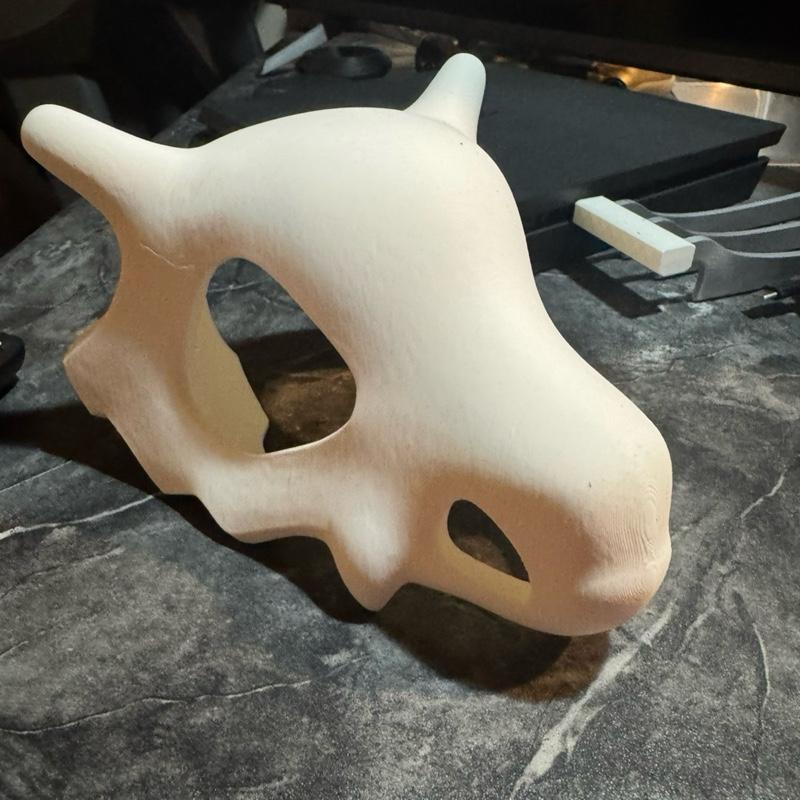 Cubone Skull 3D Printed Design with Unique Shape and Smooth Finish ...