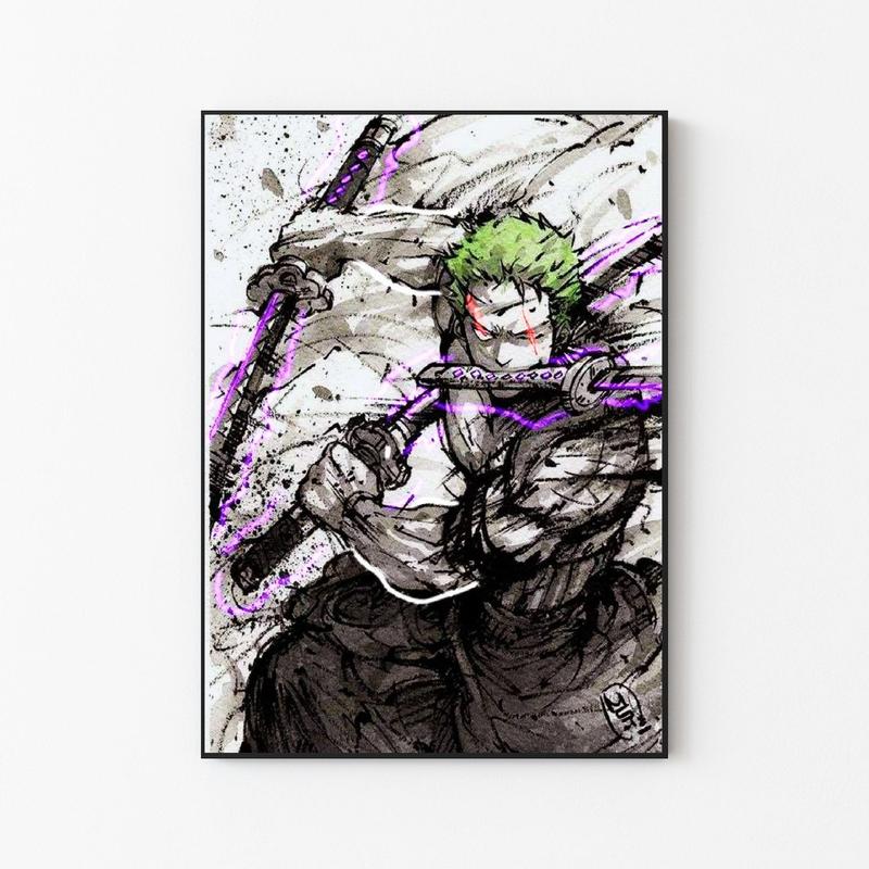 Roronoa Zoro Poster, One Piece Poster, Room Decor Wall Decoration ...