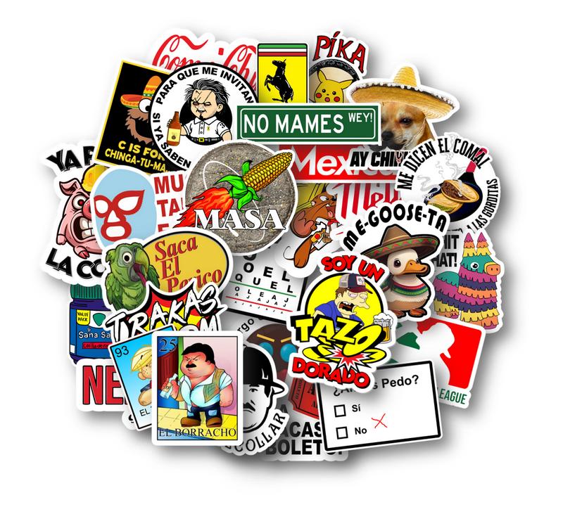 30 Funny Mexican Meme's Sticker Pack - Durable 3mm Stickers, All-Season ...