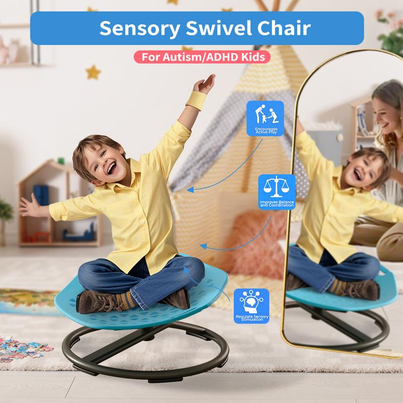 Spinning Chair for Autistic Kids, Sensory Spinning Seat Training ...