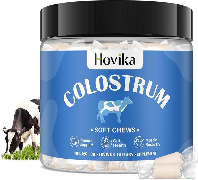 Pure Bovine Colostrum 3000mg Soft Chews for Gut Health, Immunity ...
