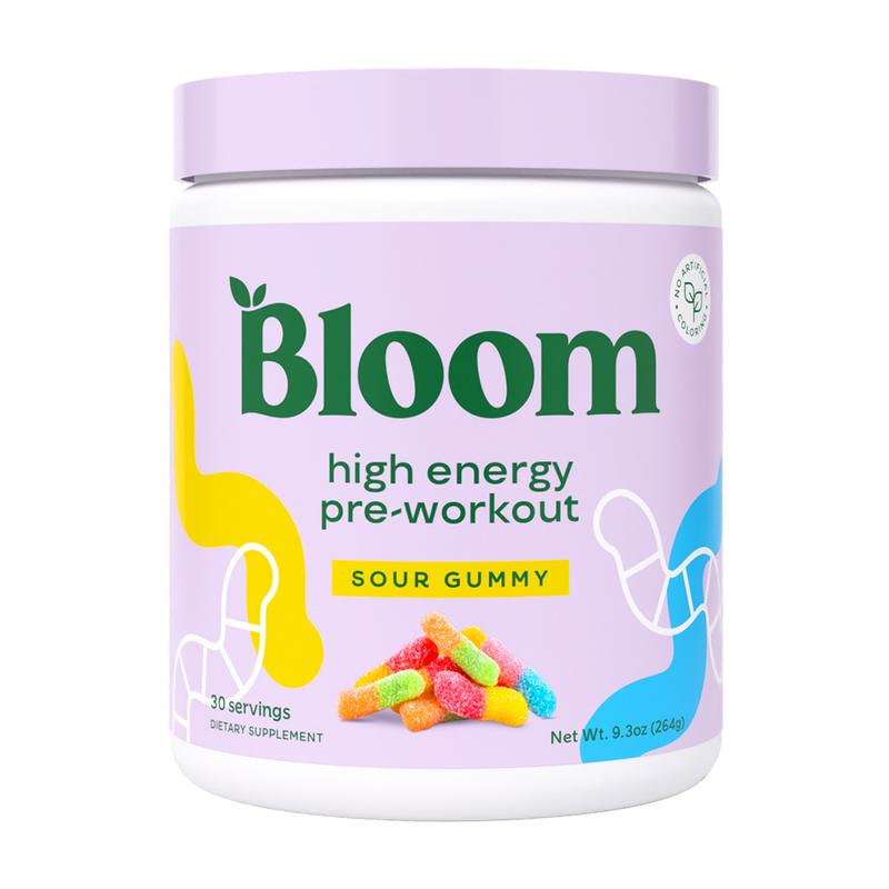 Bloom Nutrition High Energy Pre-Workout Powder – Natural Caffeine ...