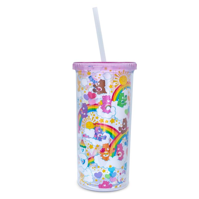 Care Bears Rainbow Stars Carnival Cup With Lid and Straw | Holds 20 Ounces - TikTok Shop
