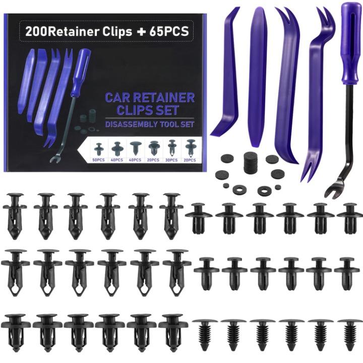 265PCS Car Bumper Retainer Clips Plastic Rivets Auto Fasteners Push ...