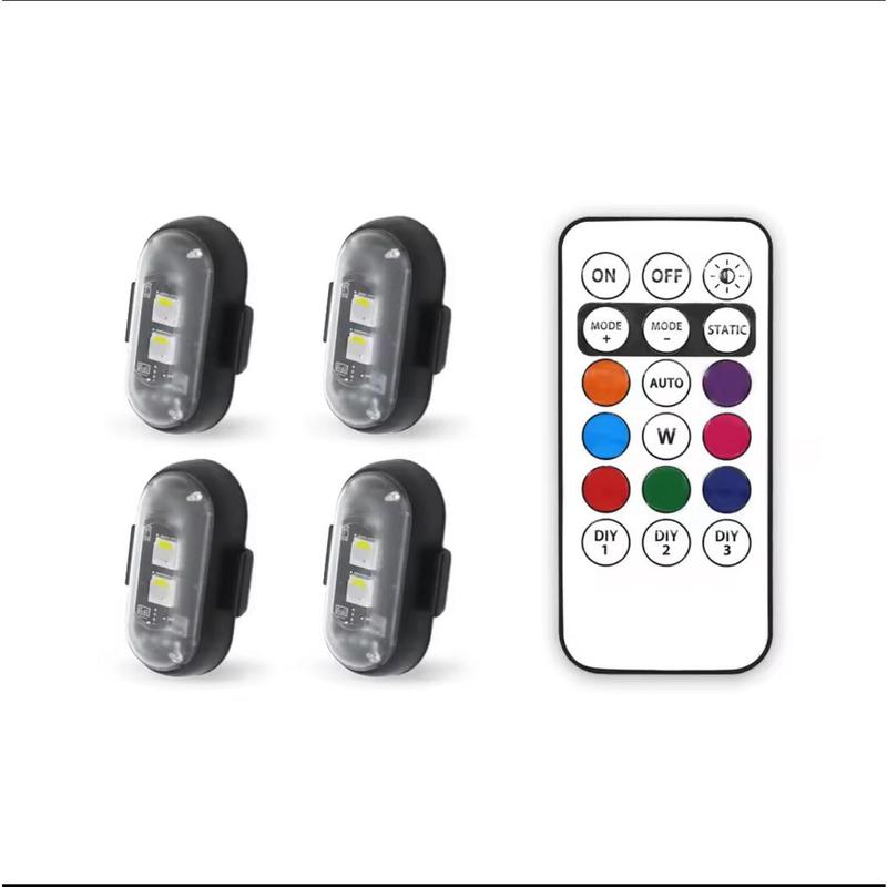 4-Pack Wireless RGB Strobe Lights – Rechargeable, Color-Changing ...