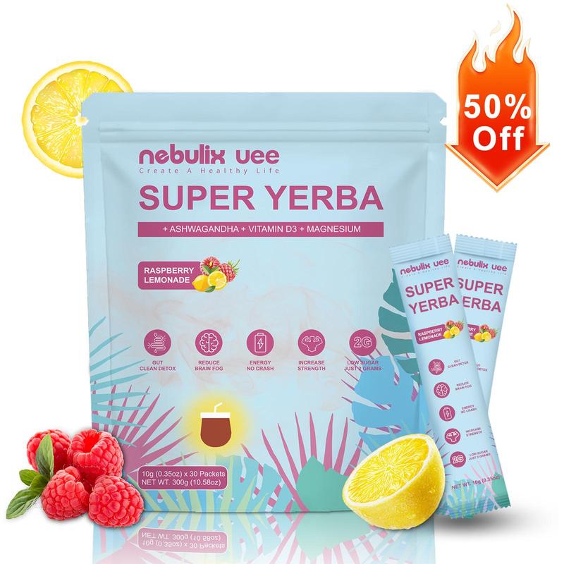 Yerba Mate Powder | 30 Servings | Raspberry Lemonade Instant Tea ...