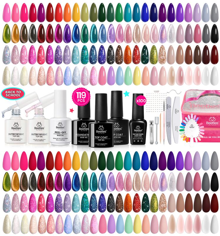 Beetles 100Colors Gel Nail Polish Set, DIY Nails at home Gift for girl ...