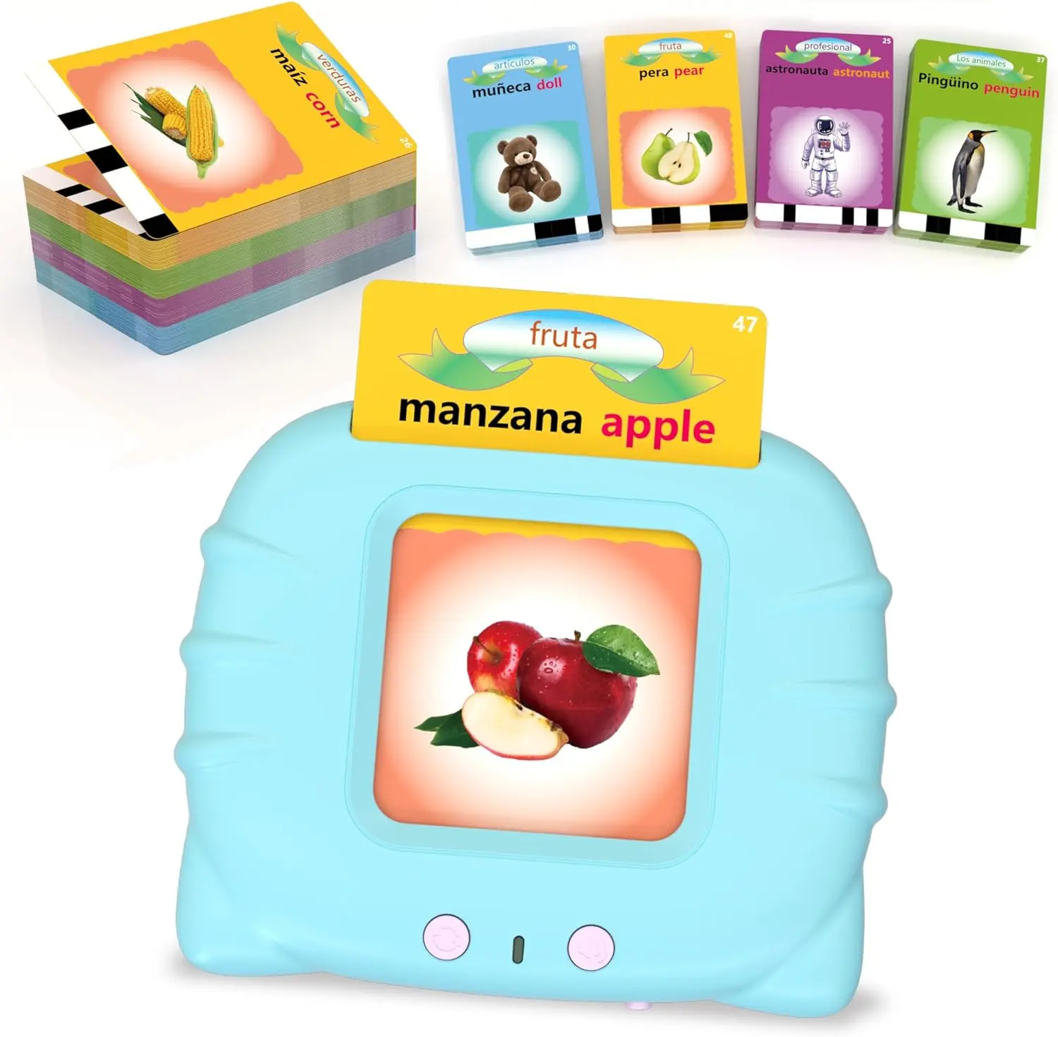 Spanish & English Talking Flash Cards,224 Words Toys for Boy - TikTok Shop