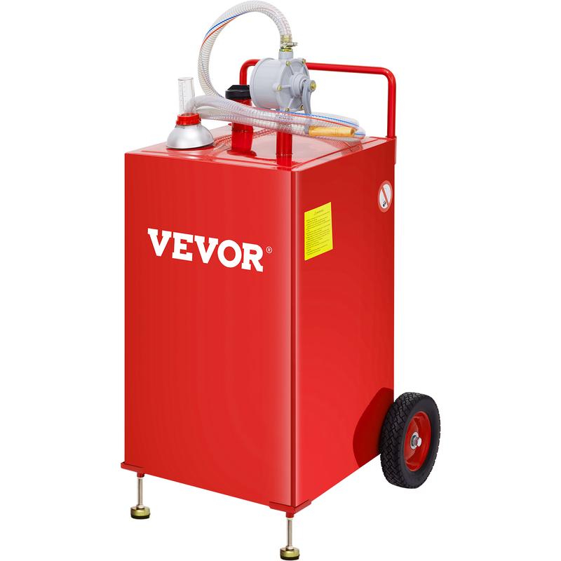 VEVOR 30 Gallon Fuel Caddy, Fuel Storage Tank on 2 Wheels, Portable ...