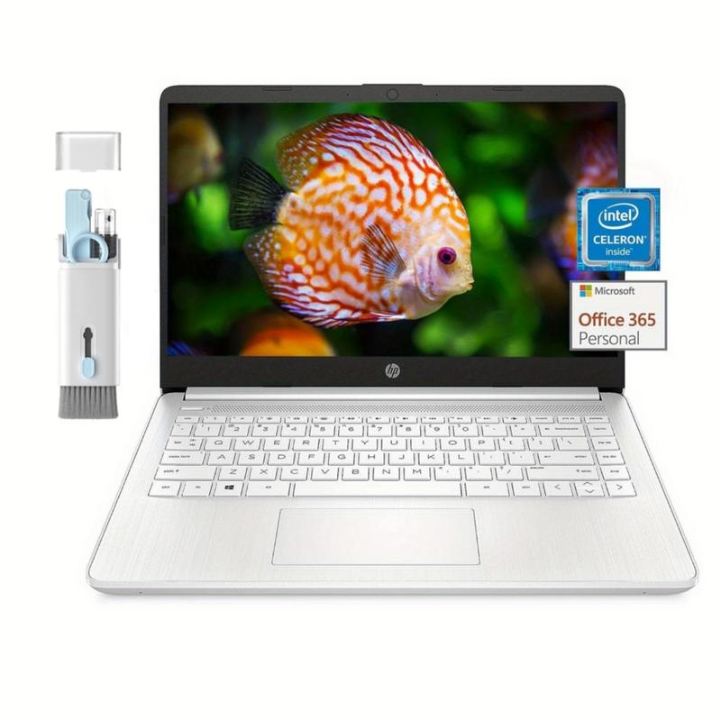HP 14" White Ultral Light Laptop, for Students and Business, Intel Quad ...