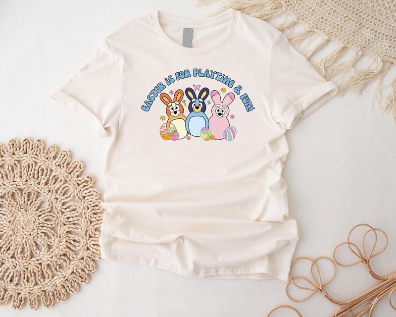 Bluey Cute Easter Bunny Peep T-shirt | Christian Gift, Happy - TikTok Shop