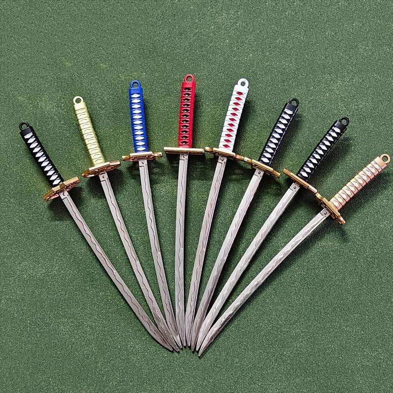 Mini Sword Keychain Set - 8pcs Metal Model Keychains, 6.1-Inch ABS ...