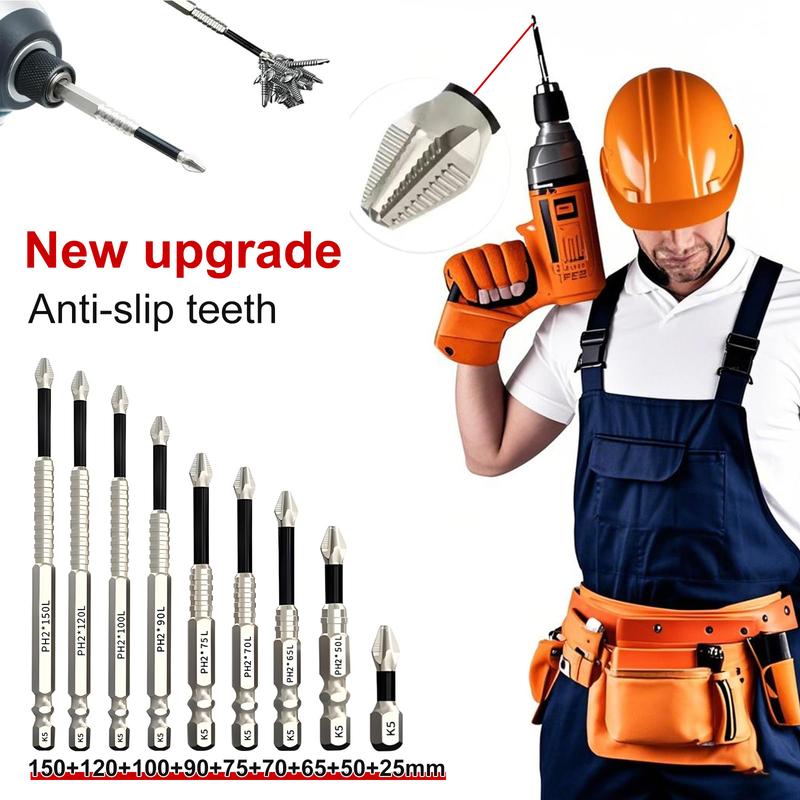 K5-9-piece high magnetic screwdriver drill bit set, new upgraded ...