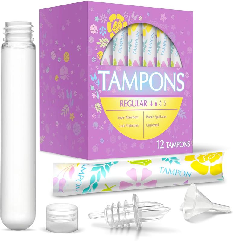 Gopong Tampon Flasks 12 Pack (18 Oz Total) - Hidden Alcohol Travel ...