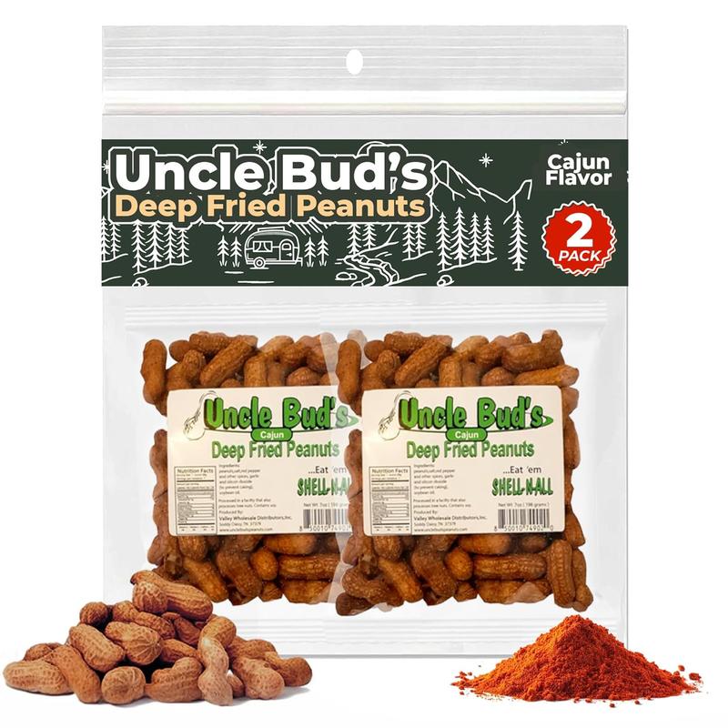 Uncle Bud's Deep Fried Peanuts in Shell (2-Pack) | Spicy Peanuts ...