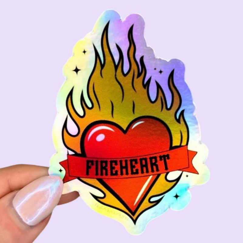 Fireheart Holographic Throne Of Glass Waterproof Vinyl Sticker - TikTok ...