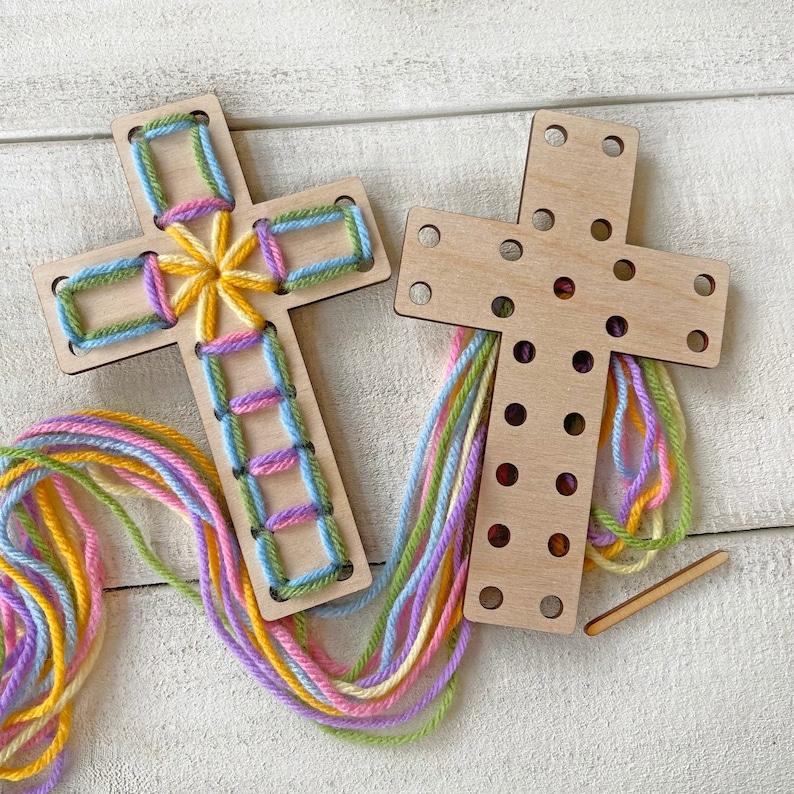 Easter Cross Craft Kit – Wooden DIY Yarn Project for Kids, Fun - TikTok ...