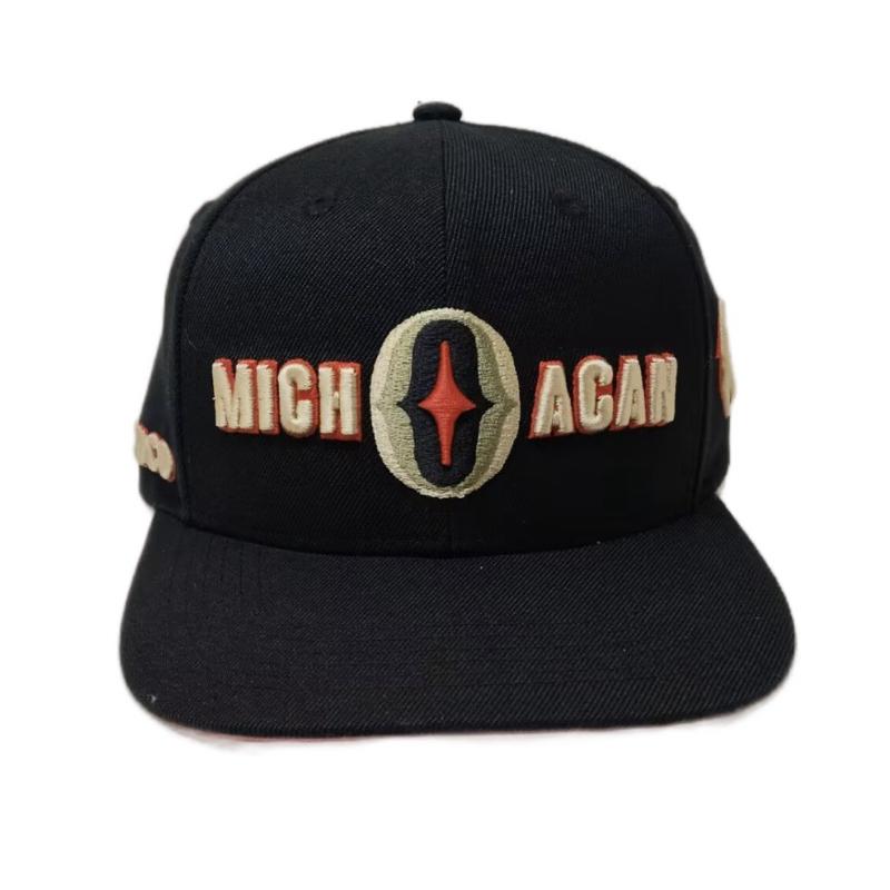 Michoacan Black Hat with "MICH" and "ACAN" Text, Adjustable Fit, Classic Design, Adjustable ...