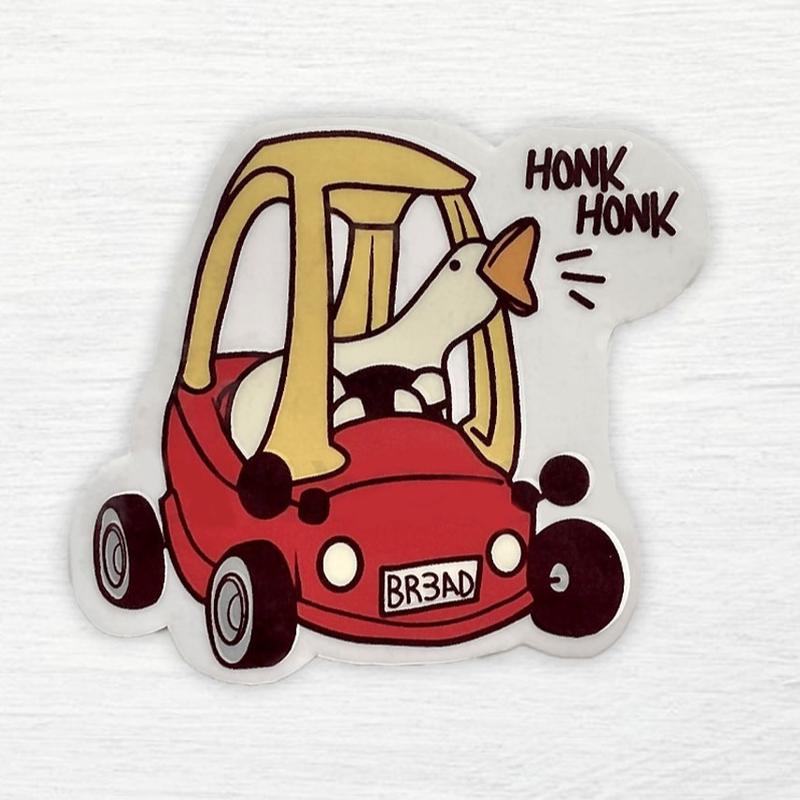 Honk Honk Goose Road Rage Vinyl Sticker, Meme Goose Glossy Vinyl ...