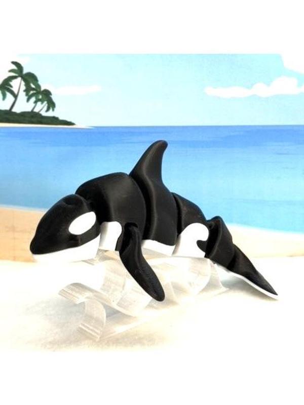 3D Printed Orca, Articulated Orca Whale, 6.5" Sea Animal Decor ...